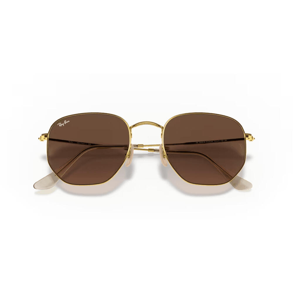 Ray-Ban Square Unisex Polished Gold Brown Gradient Sunglasses RAY BAN ...