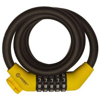 Spiral cable combination lock with holder Auvray AUVRAY | Decathlon