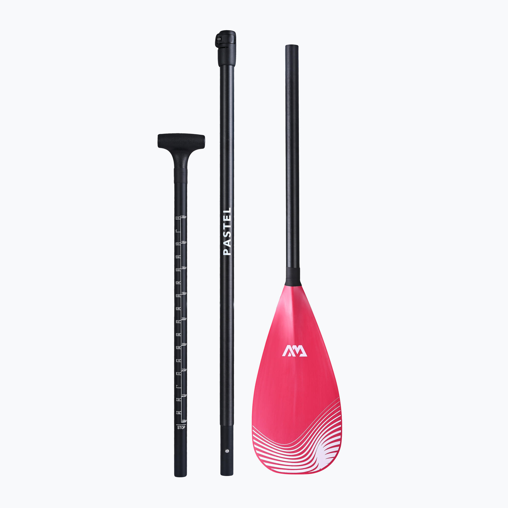 PASTEL 3 Piece Adjustable Carbon/Glass SUP Paddle AQUA MARINA | Decathlon