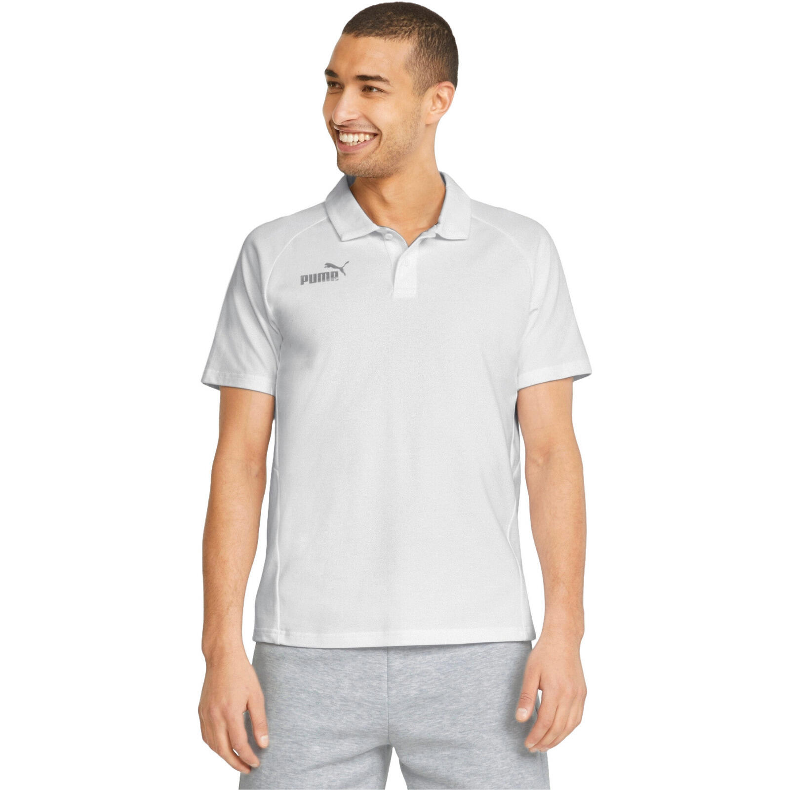 PUMA Tričko Puma Teamfinal Casuals Polo, Šedá, Muži