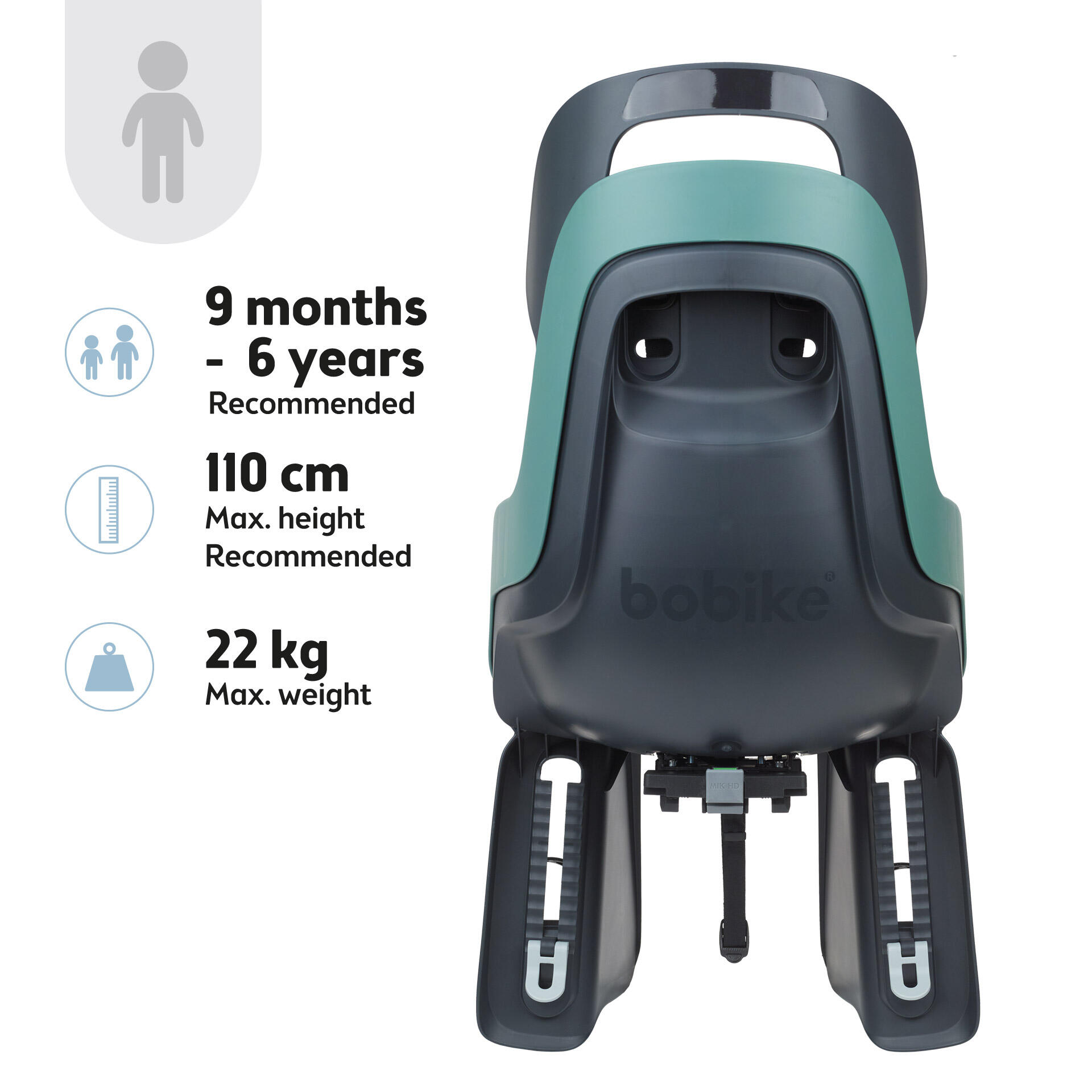 Baby carrier for luggage rack Bobike Go Maxi Mik-HD BOBIKE | Decathlon