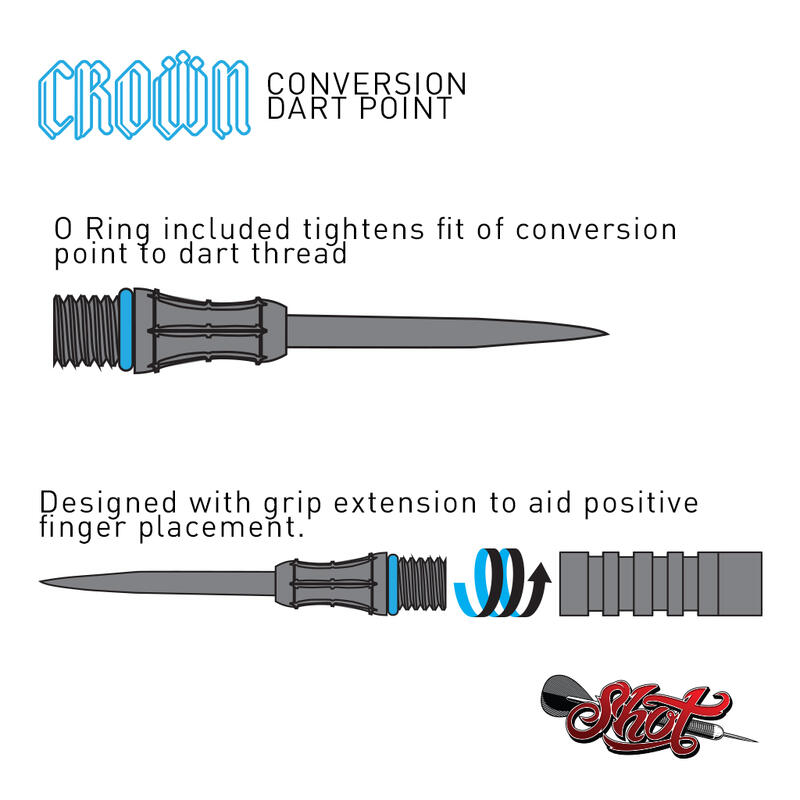 SHOT Shot Crown Conversion Points Black 38mm | Decathlon