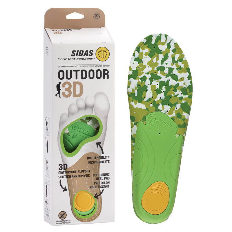 Podeszwy 3D na swiezym powietrzu dla doroslych Sidas Outdoor 3D anatomicznie SIDAS | Decathlon