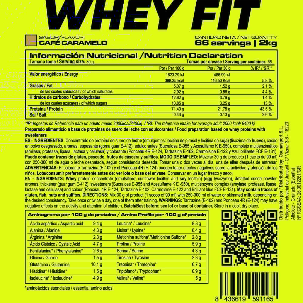Whey Fit - 2 kg koffie en karamel Masmusculo | Decathlon