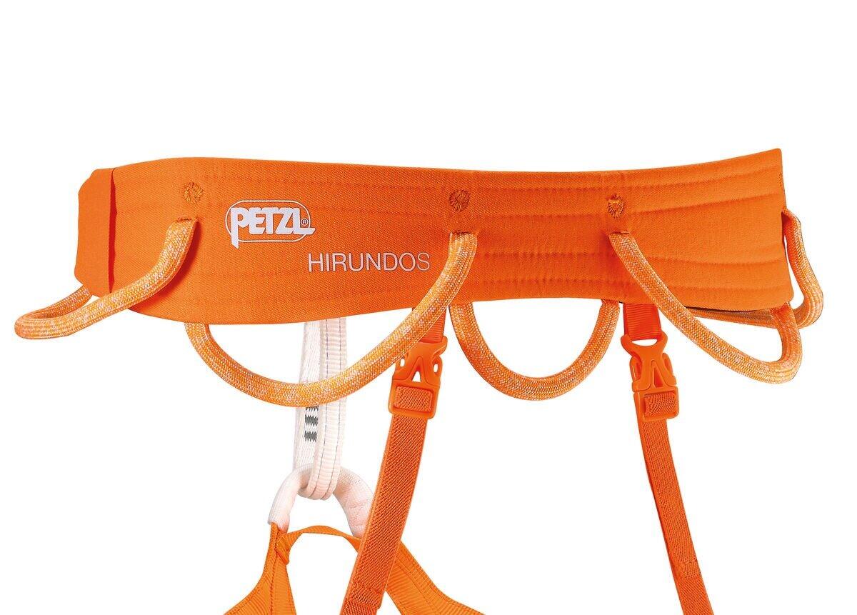 Climbing Harness Petzl Hirundos Orange S Lightweight Slim Profile 4 ...