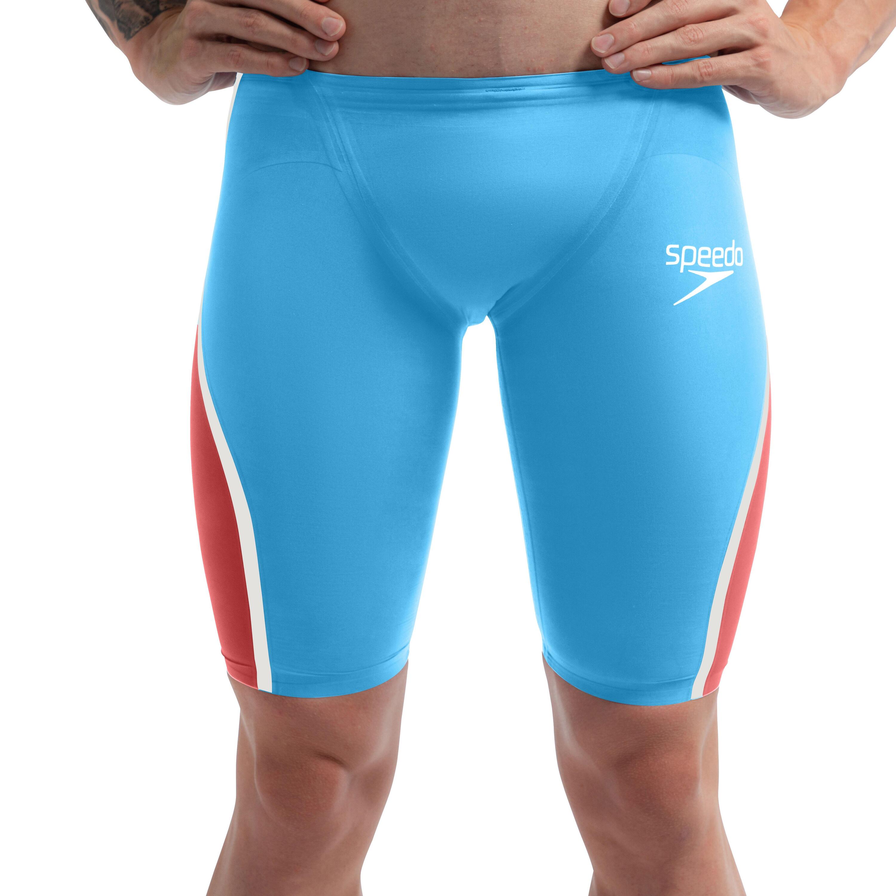 Speedo Fastskin LZR Pure Intent 2.0 Jammer - Picton Blue / Flame Red ...