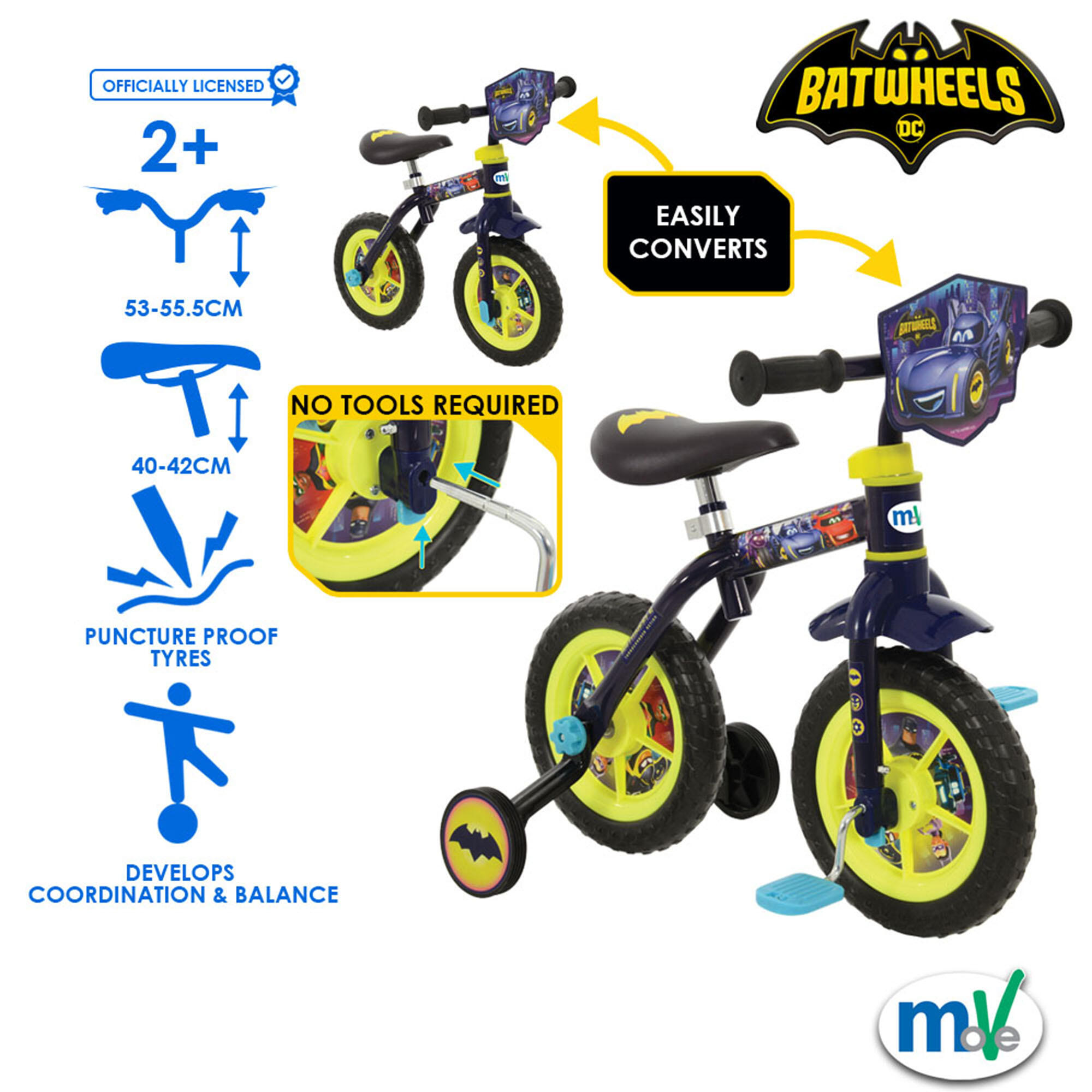 Move Batwheels 2in1 10inch Bike BATMAN | Decathlon