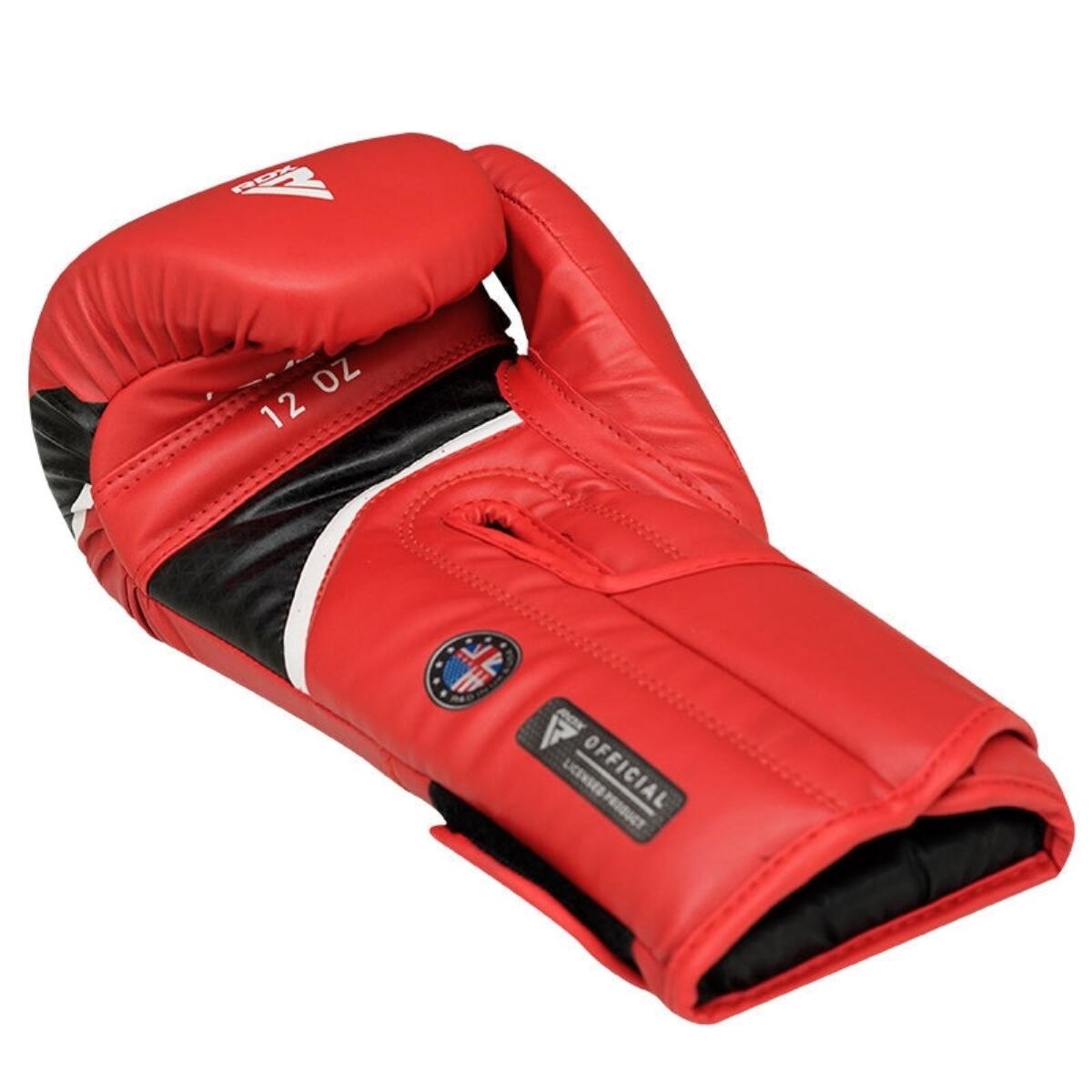 RDX Boxing Glove Aura Plus T-17 Red/Black-16Oz RDX SPORTS | Decathlon