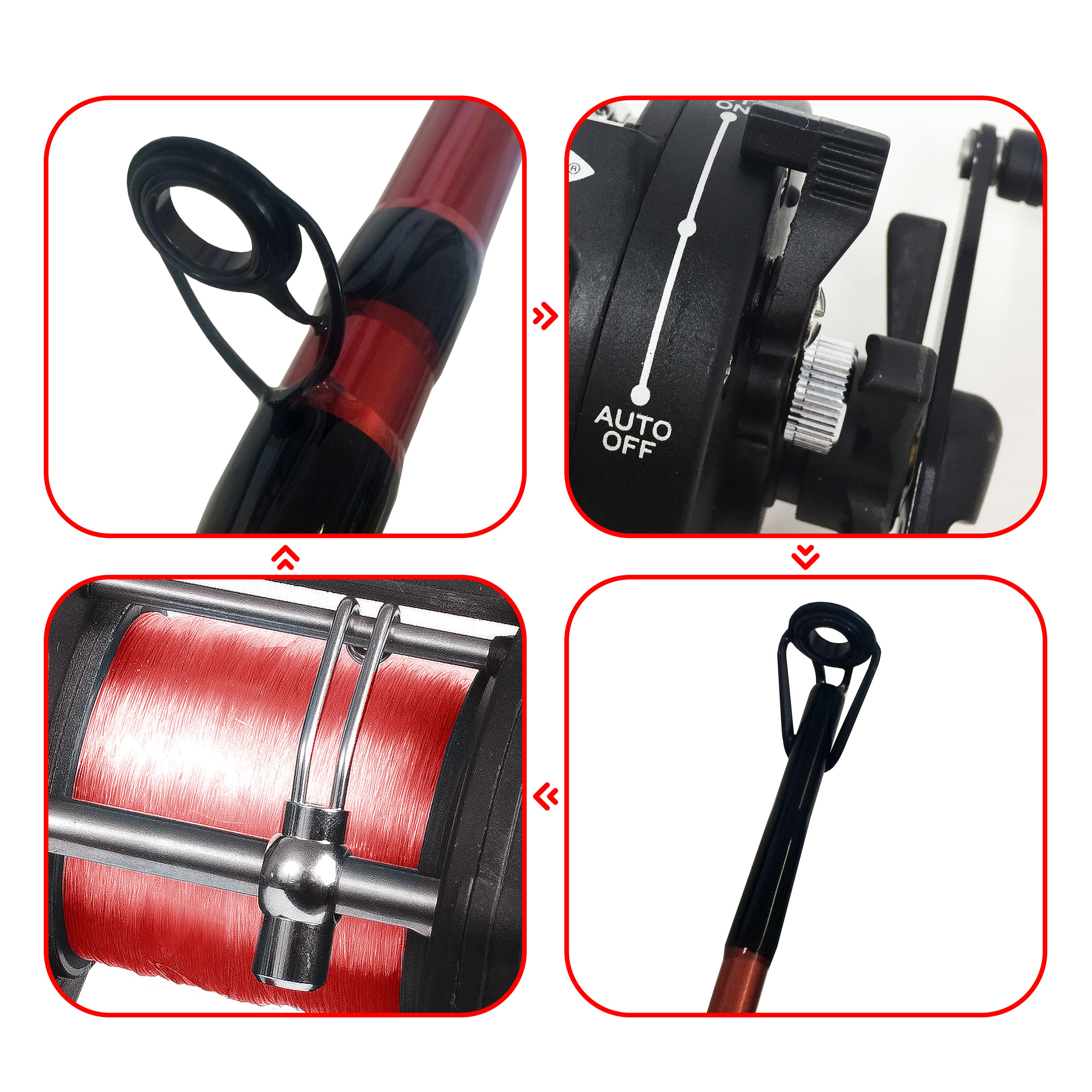 FISSION 2pc 1.8m 30-40lb Boat Rod & Reel Comb FLADEN | Decathlon