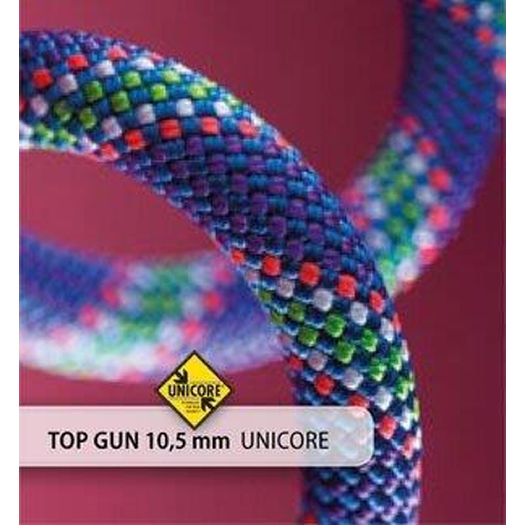 Corde d'escalade Beal Top Gun 10,5 mm UNICORE Dry Cover 60 m bleu BEAL ...