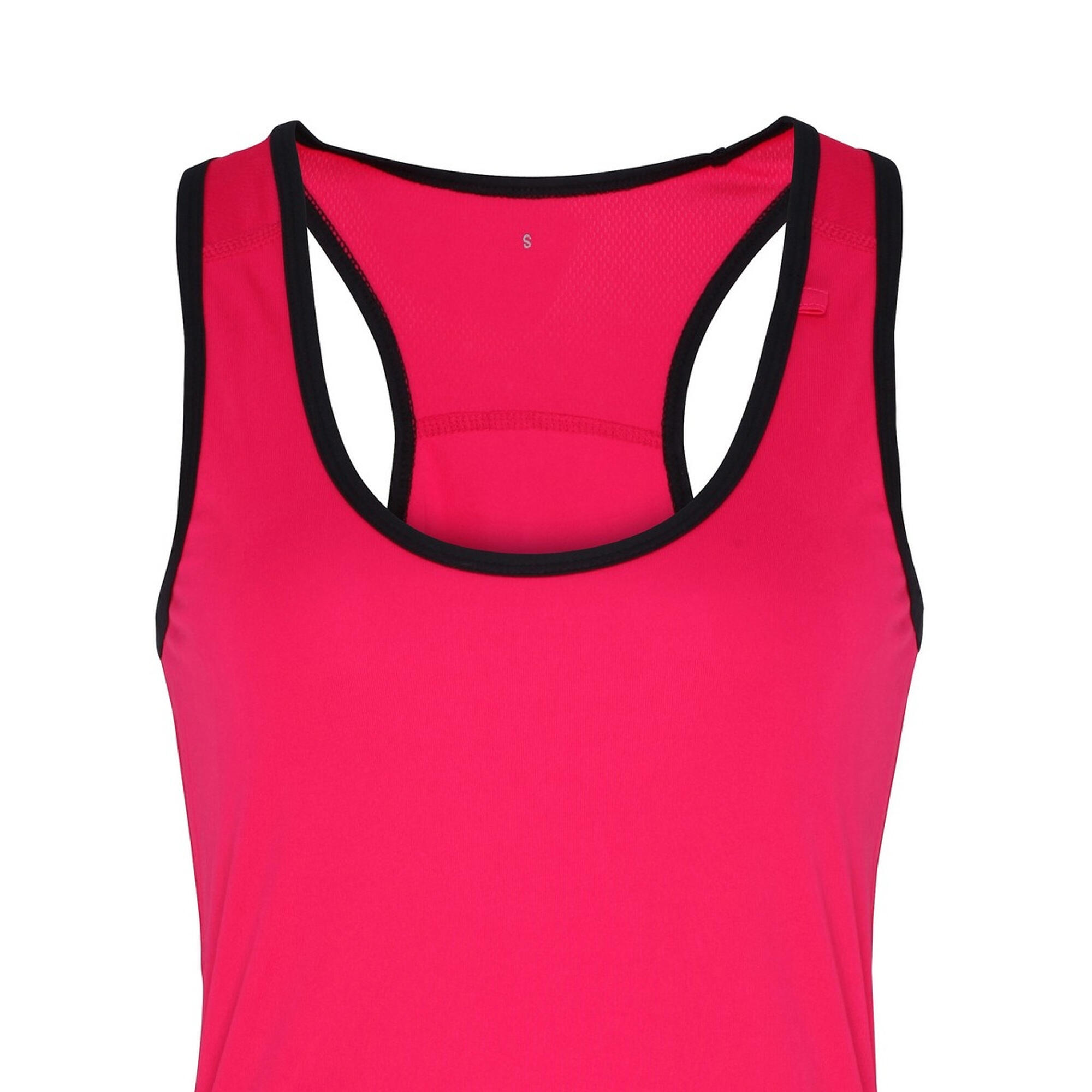 Tri Dri Womens/Ladies Panelled Fitness Sleeveless Vest (Hot Pink ...