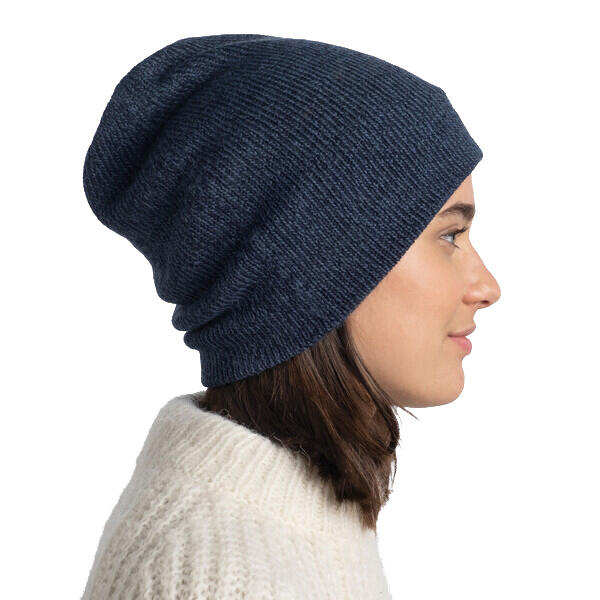 Uniszex sapkák, Buff Jarn Knitted Hat Beanie, sötétkék BUFF - Decathlon