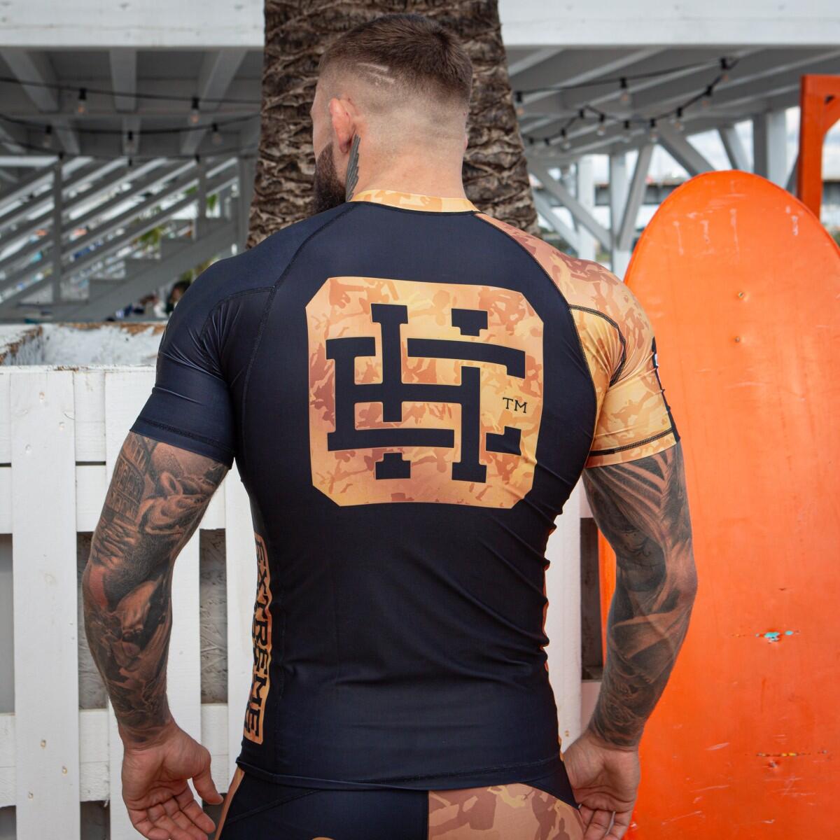 Rashguard Herren kurzarm MMA EXTREME HOBBY GOLDEN WARRIOR EXTREME HOBBY ...