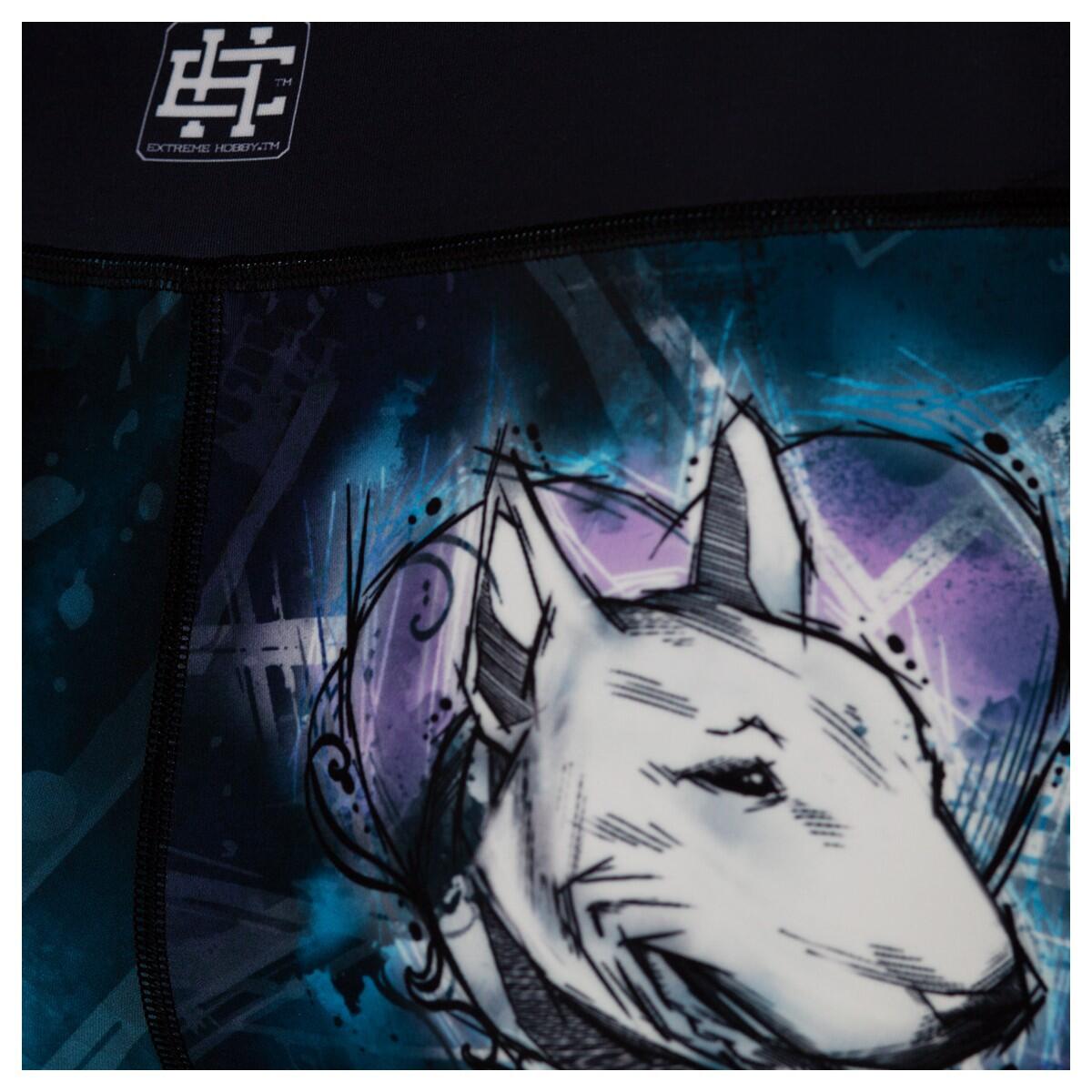 Sportshort voor dames yoga & fitness EXTREME HOBBY BULL TERRIER EXTREME HOBBY | Decathlon