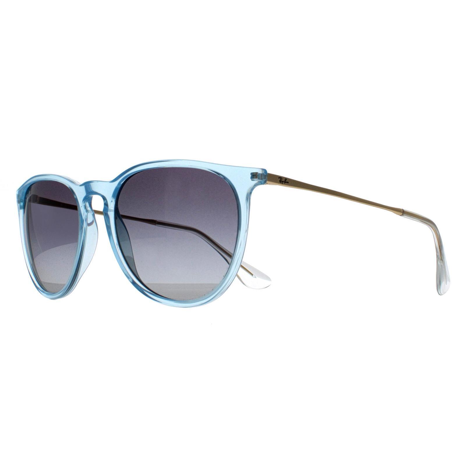 Ray-Ban Round Womens Transparent Light Blue Grey Blue Gradient RB4171 ...