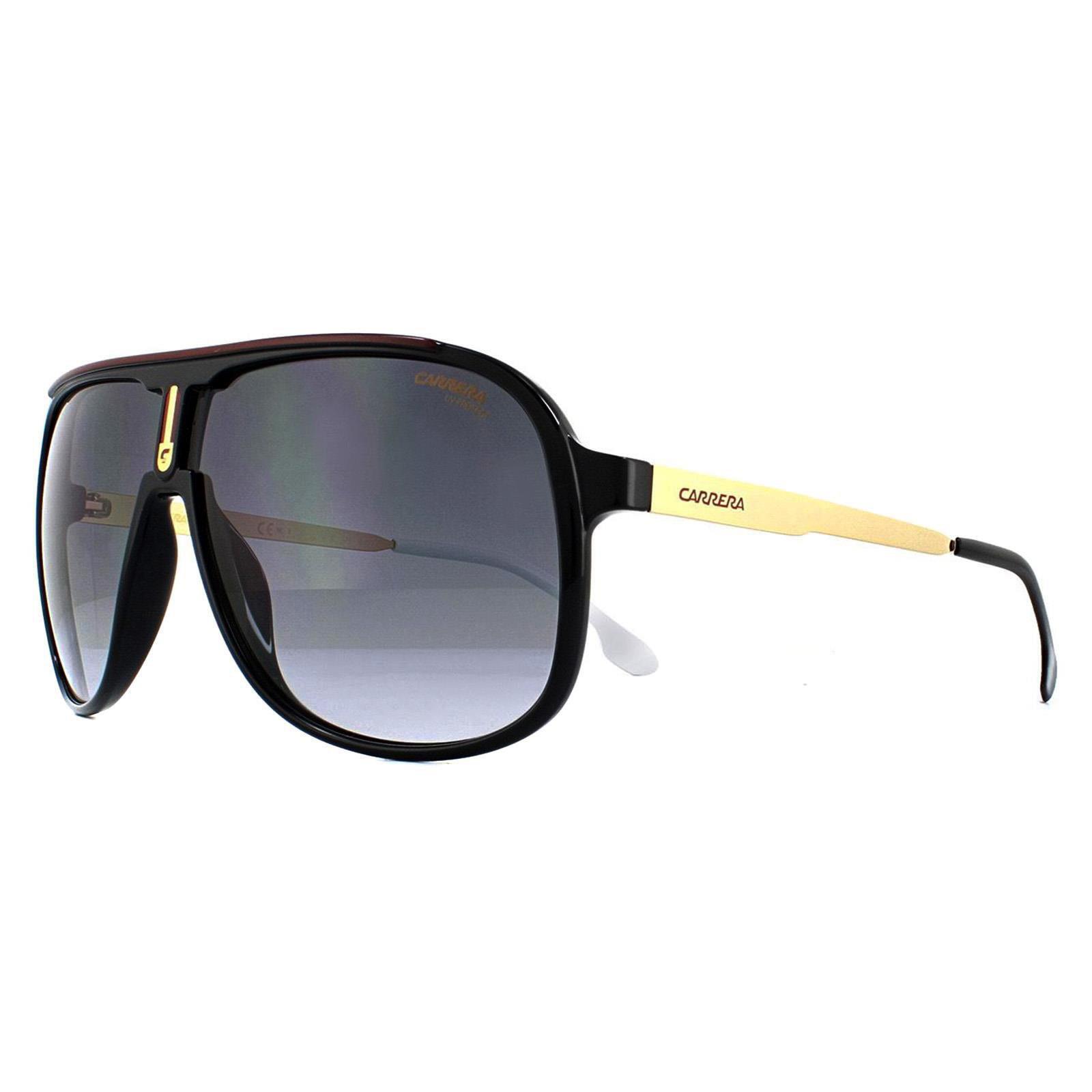 Carrera Aviator Mens Black Gold Dark Grey Gradient Sunglasses CARRERA ...