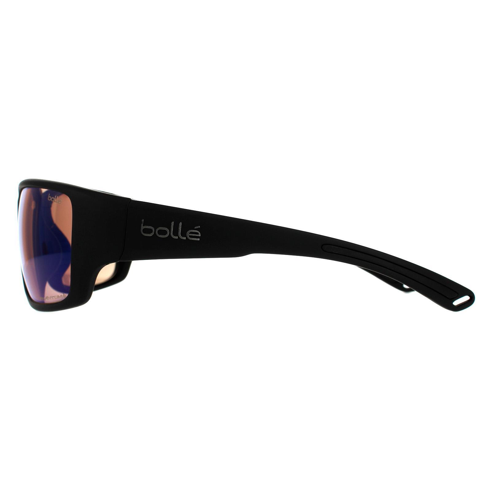 Bolle Wrap Mens Matte Black Phantom+ Blue Photochromic Polarized ...