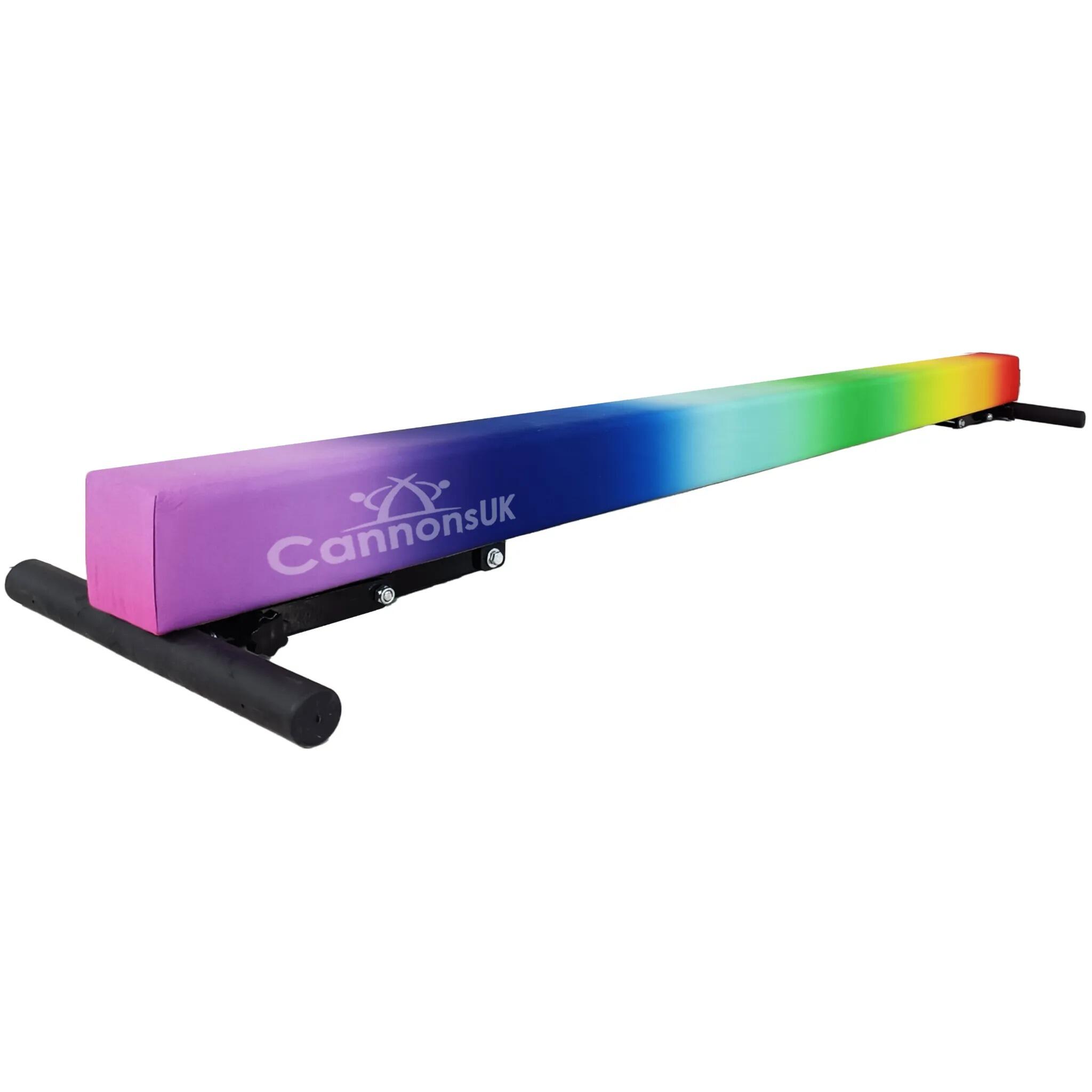 Rainbow Solid 8ft Gymnastics Beam with folding adjustable legs Cannons ...