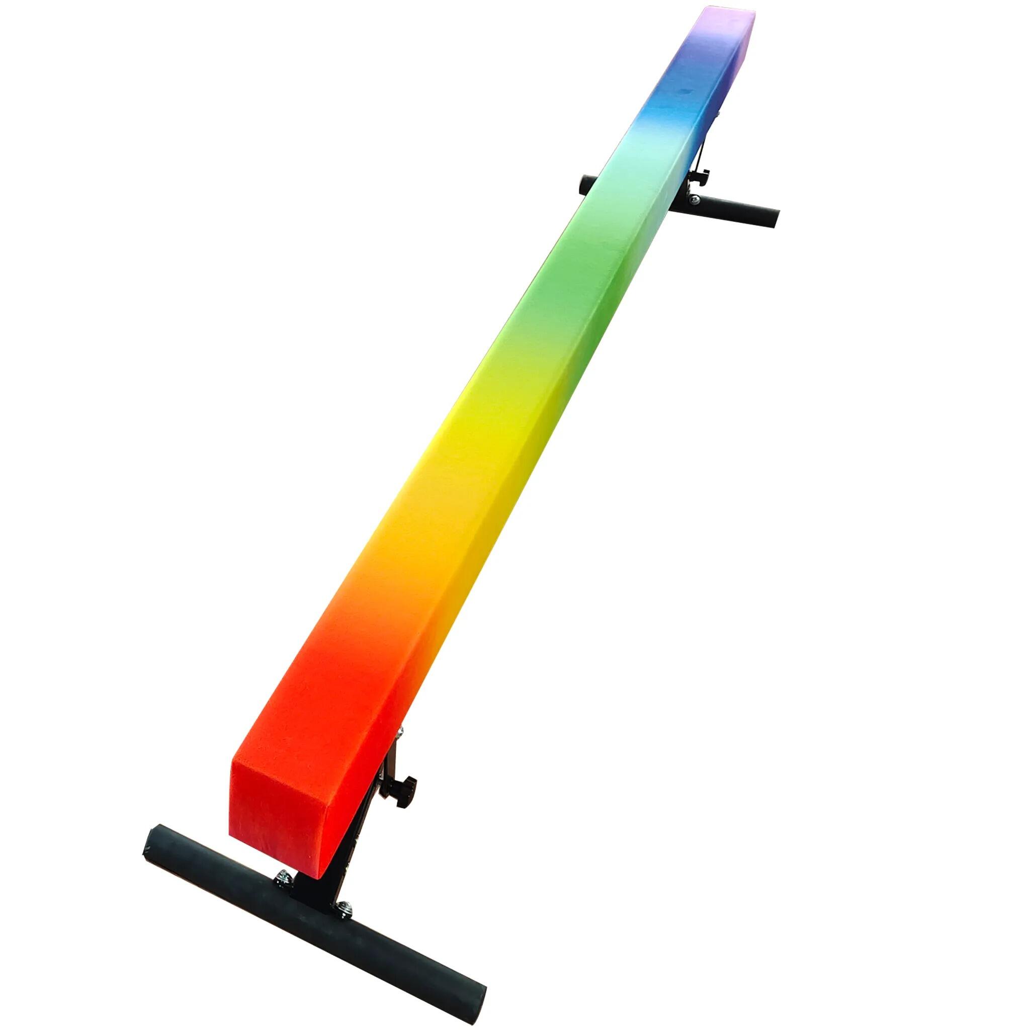 Rainbow Solid 8ft Gymnastics Beam with folding adjustable legs Cannons ...