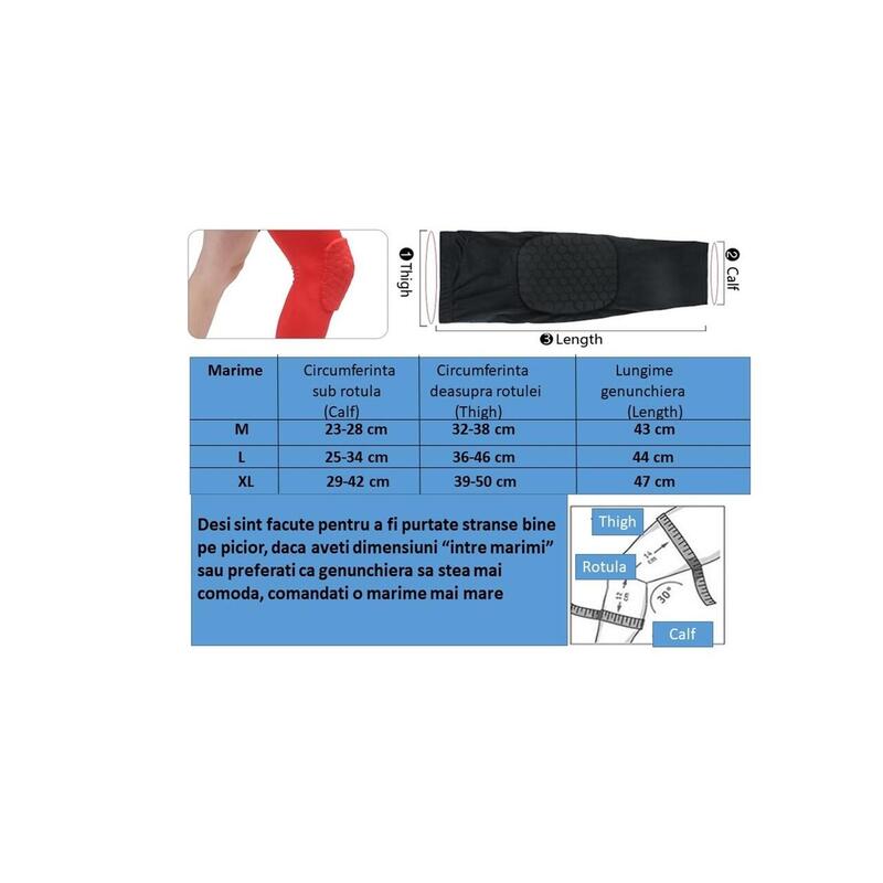 SPOWERTS - Set 2 genunchiere tampon protectie genunchi, pentru sporturi ...