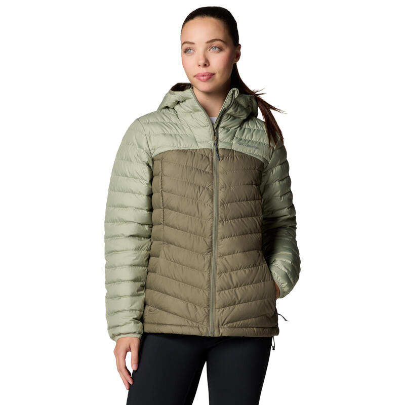 Női dzseki, Westridge Hooded Down Jacket, z ld COLUMBIA - Decathlon
