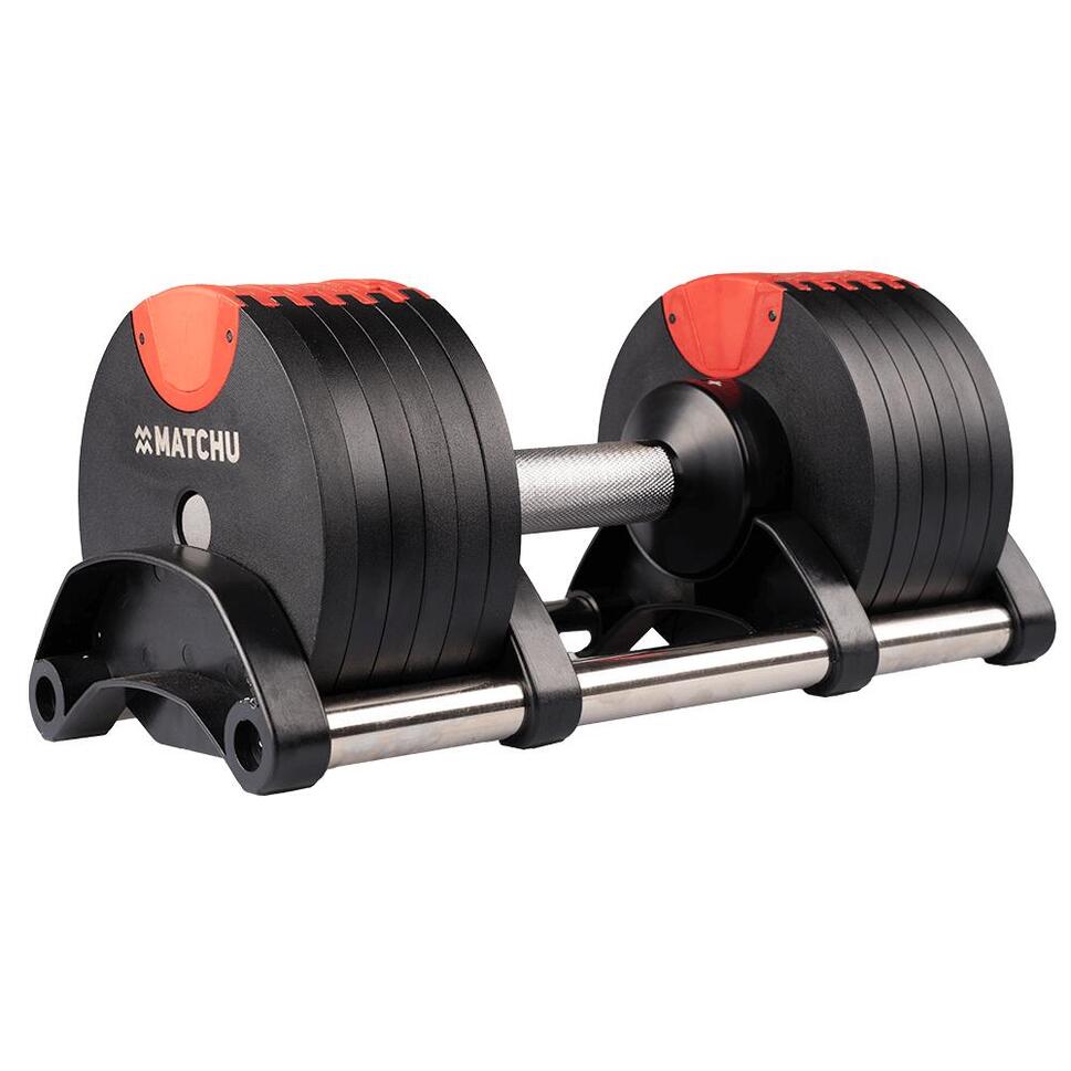 MATCHU SPORTS Verstelbare Dumbbell tot 24kg - Compact design | Decathlon