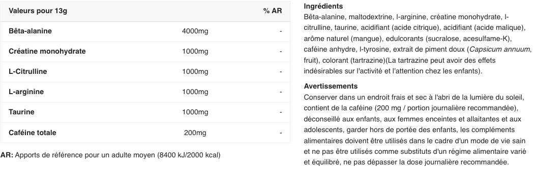 QNT Pre-Workout Overdrive (30 Serv) Sweet Lemonade - Pre-Workout ...