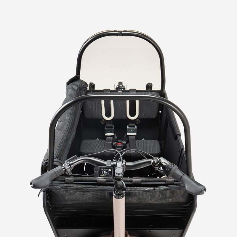 Seconde vie - Velo cargo electrique biporteur famille f900e taupe ...