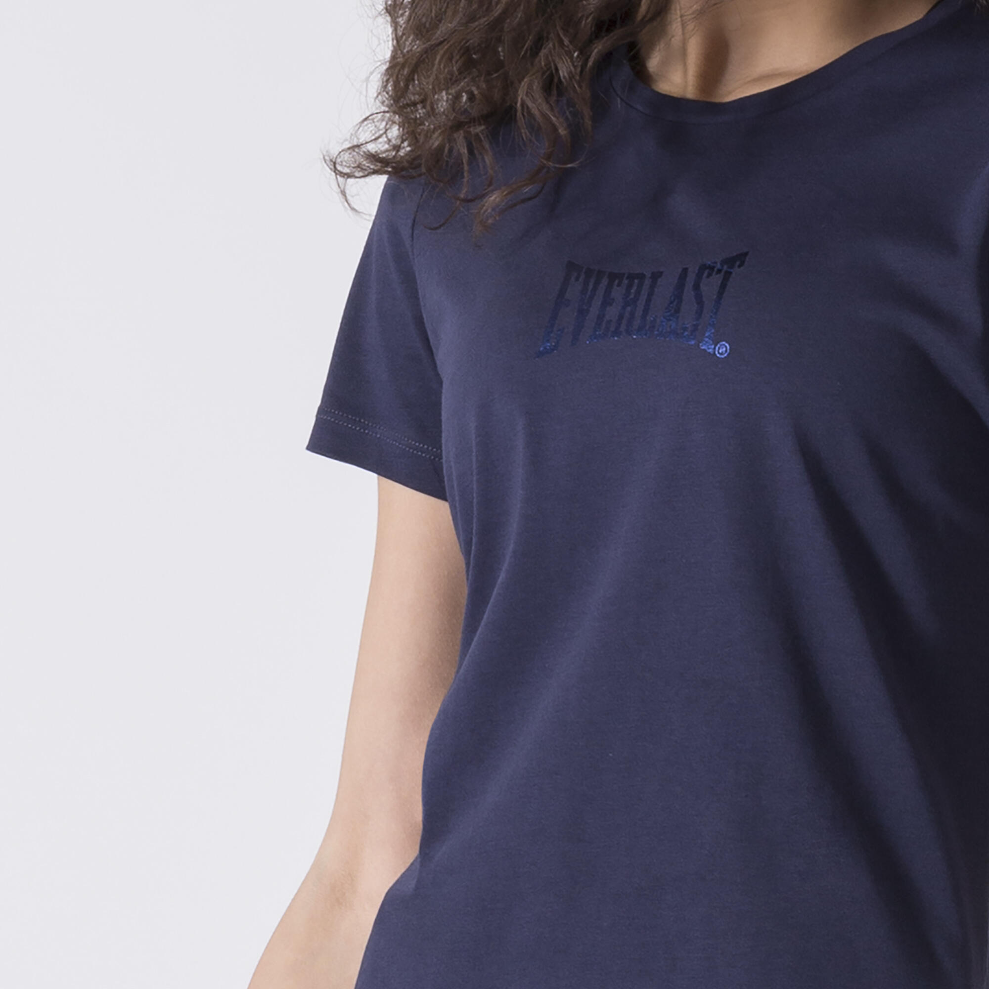 T-SHIRT BASIC IN JERSEY BLU NAVY COTONE EVERLAST | Decathlon