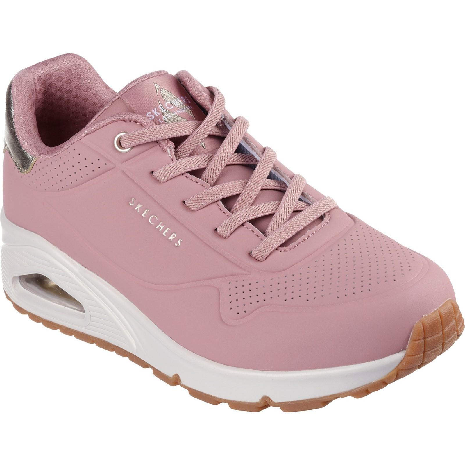 Womens/Ladies Uno Shimmer Away Trainers (Rose) SKECHERS | Decathlon