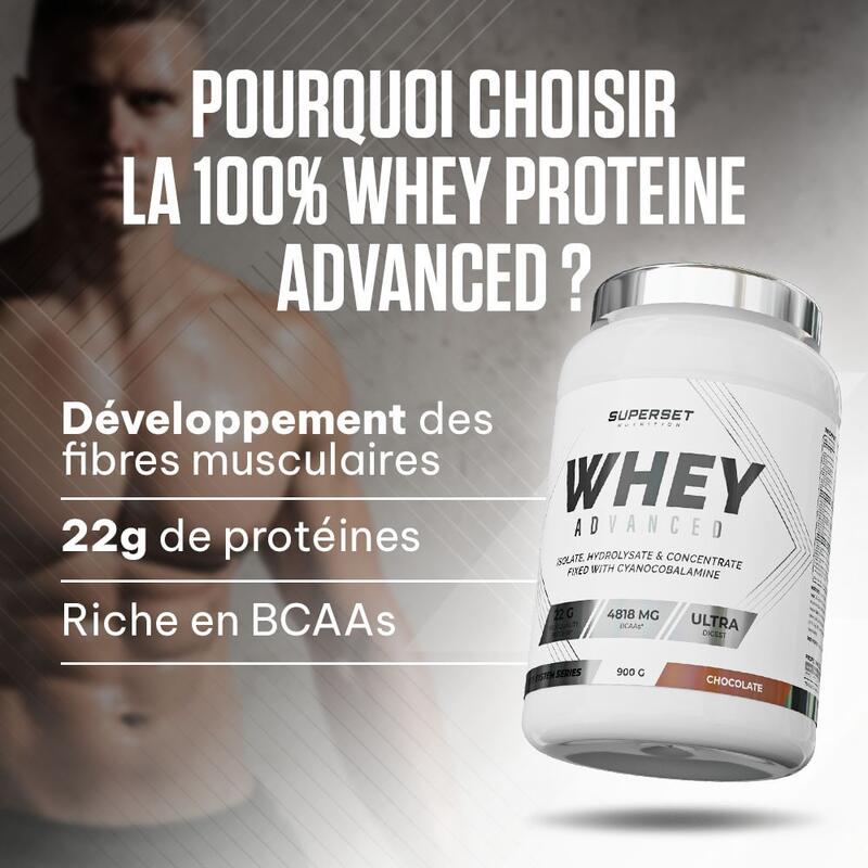 Whey Protéine | 100% Whey Proteine Advanced (900gr) | Passion Chocolat Blanc SUPERSET NUTRITION ...