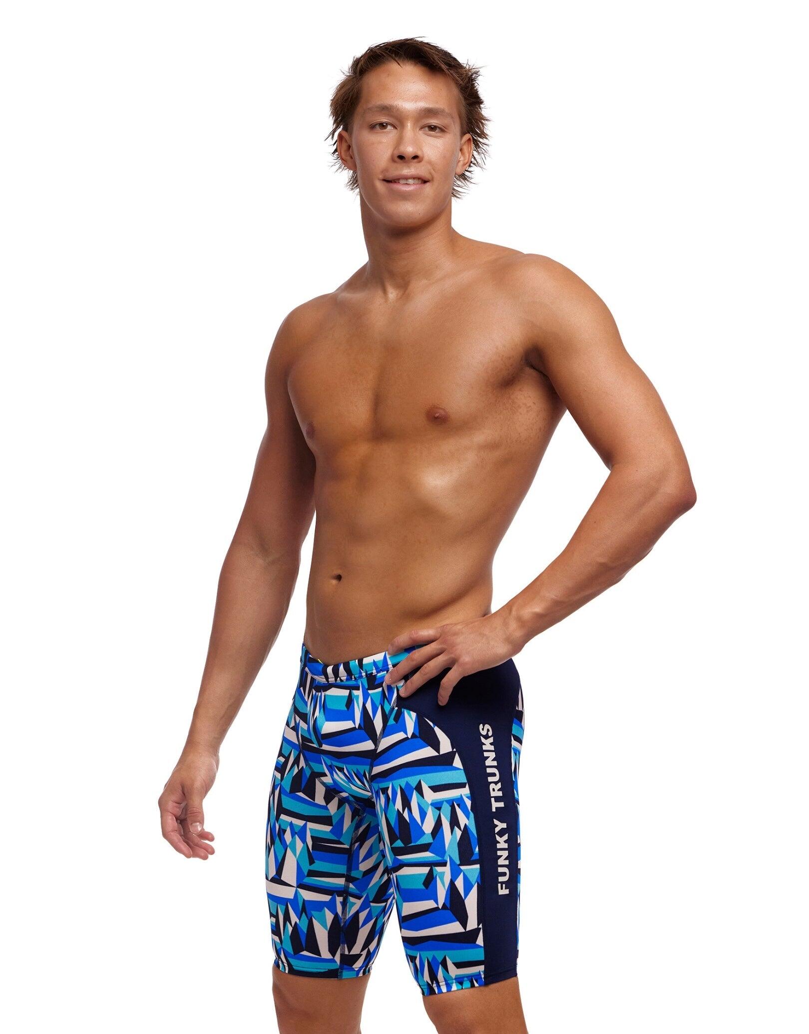 Funky Trunks Polar Caps Swim Training Jammers - Blue FUNKY TRUNKS ...