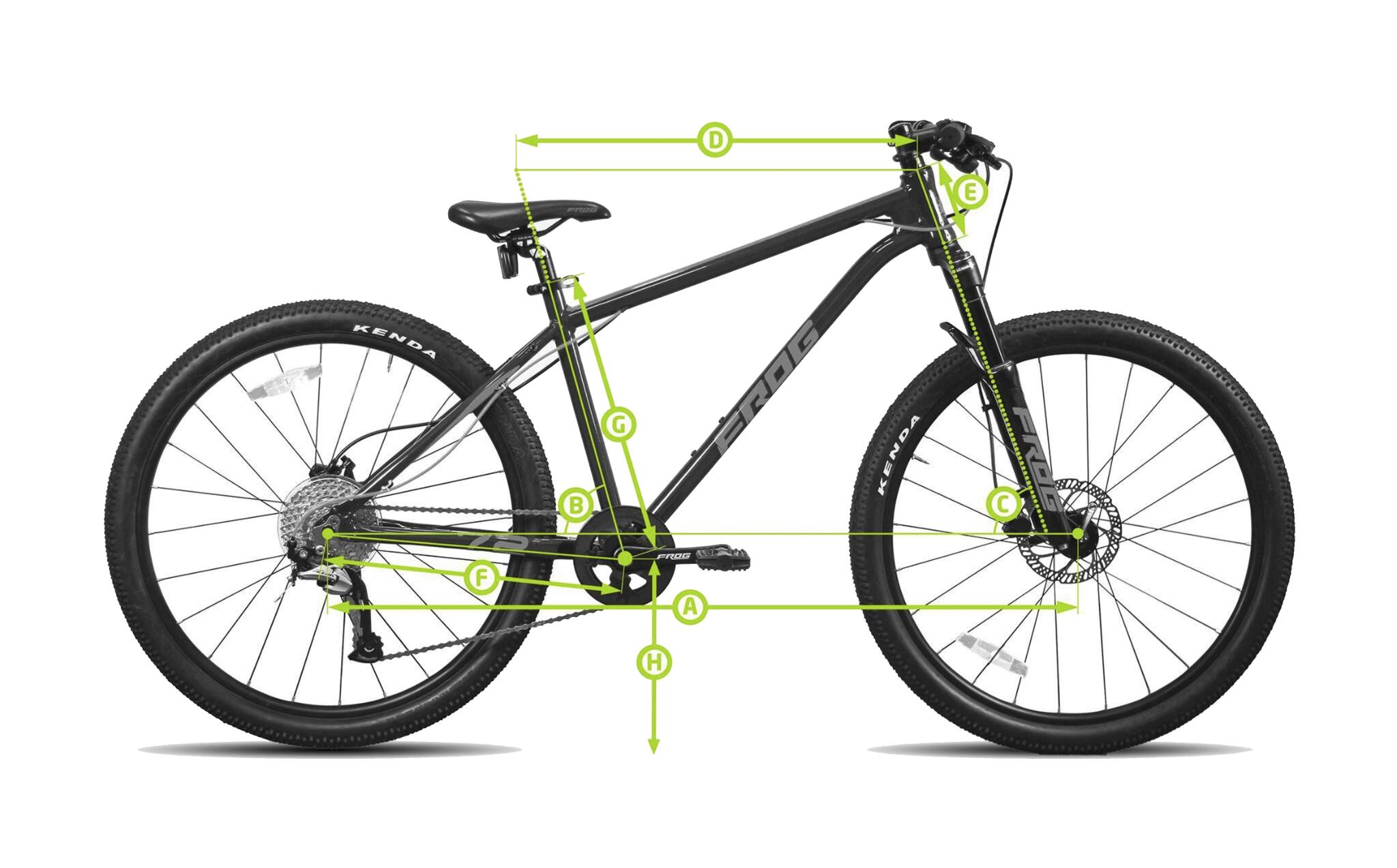 Frog 72 Mountain Bike 26” Kids Bike (13+ Years) - Metallic Grey/Neon ...