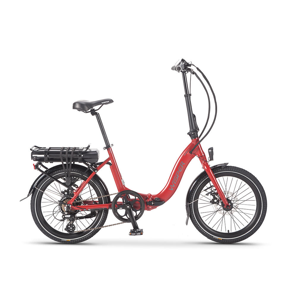 Wisper 806 SE Folding Electric Bike 2020 700Wh Red WISPER Decathlon
