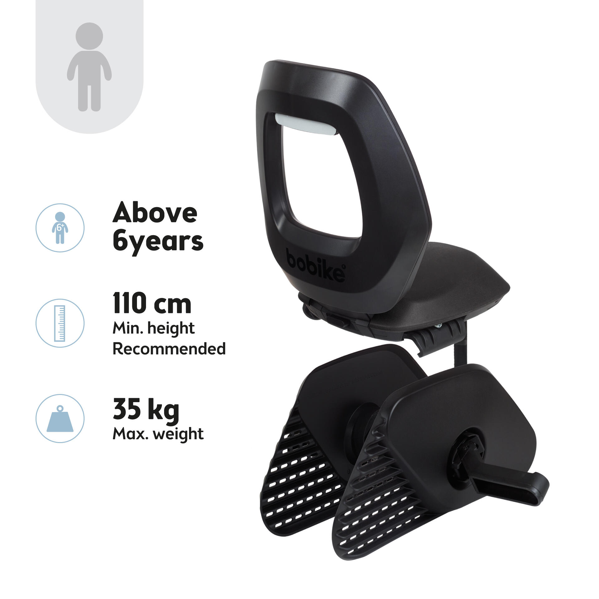 Bobike Junior Child Bike Seat – Black BOBIKE | Decathlon