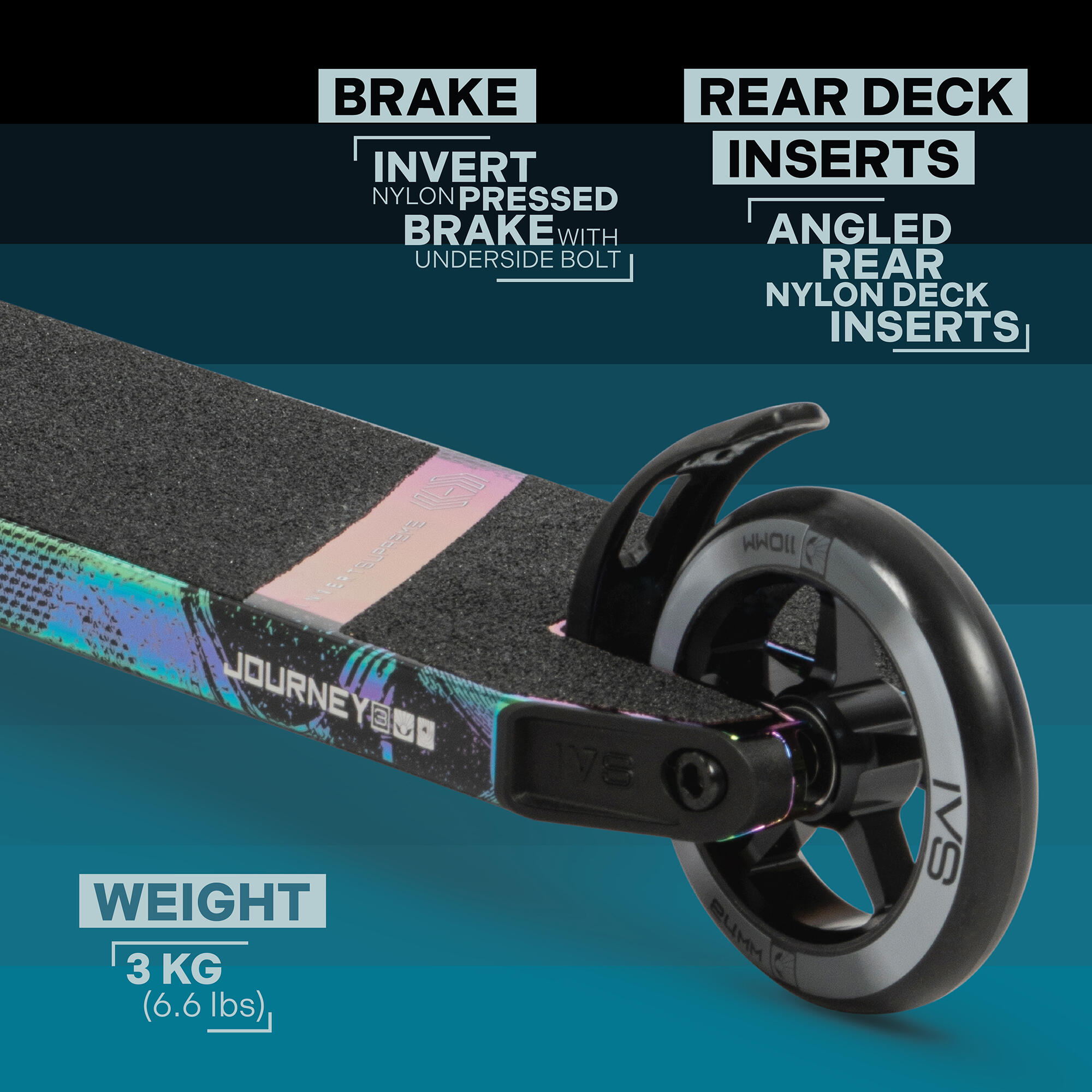 Invert Supreme 3 Monopattino - Black / Neo Green INVERT | Decathlon