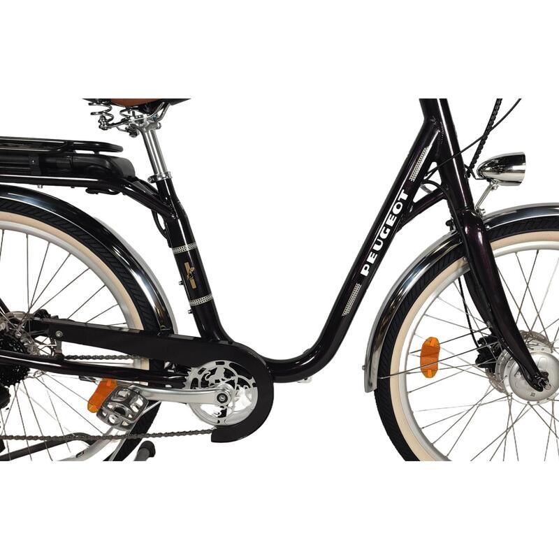 Vélo VTC électrique - eLC-01 26 eLegend Aubergine PEUGEOT | Decathlon