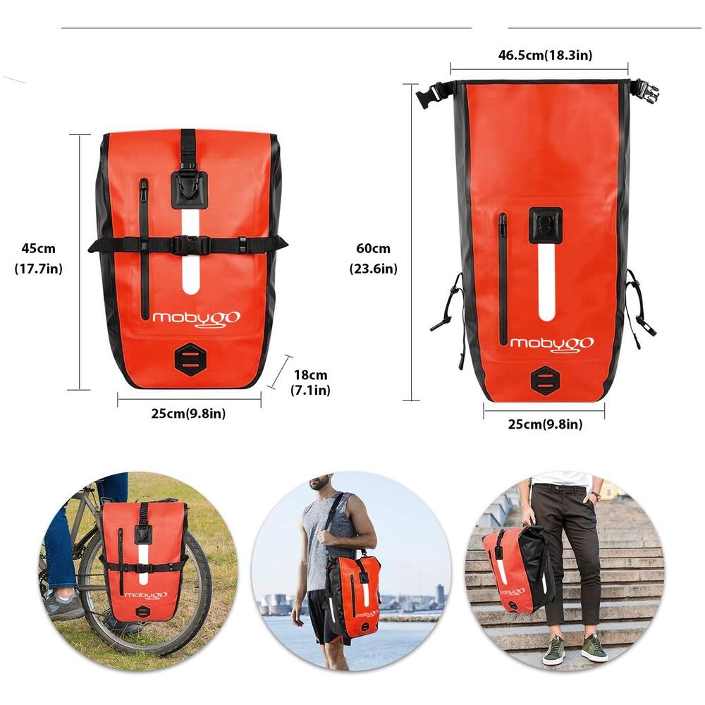 MOBYGO CB25L waterproof bike bag, red MOBYGO | Decathlon