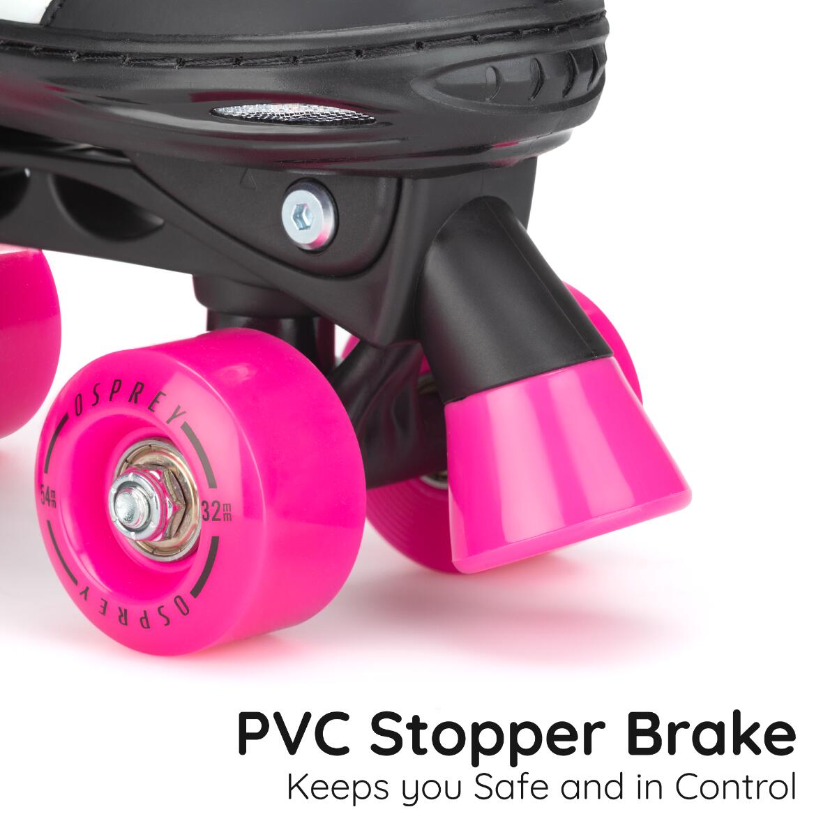 Osprey Surge Kids Semi Soft Quad Roller Skates for Kids | Decathlon