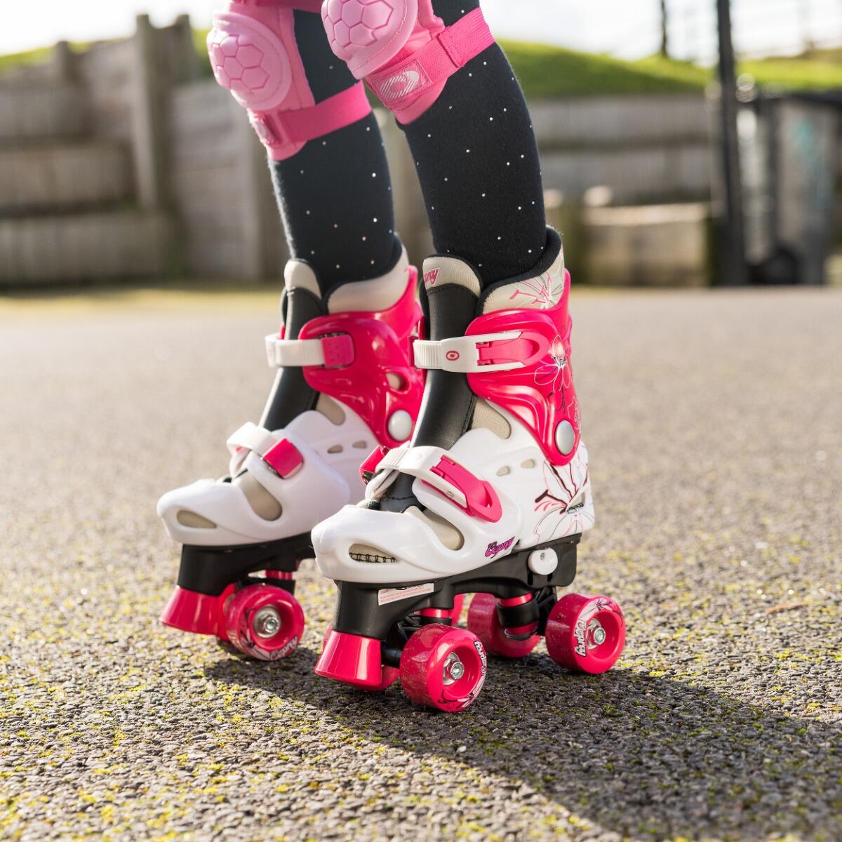 Osprey Kids Adjustable Quad Roller Skates, Pink 4 Wheel Skates OSPREY ...