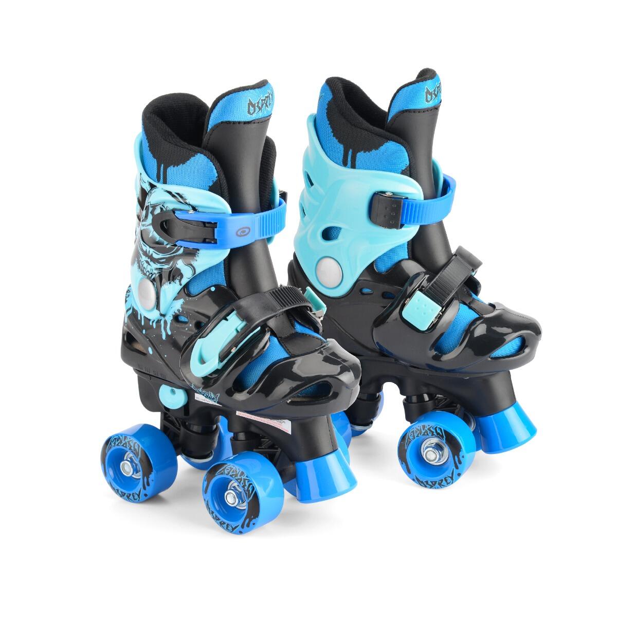 Osprey Kids Adjustable Quad Roller Skates, Blue 4 Wheel Skates, UK Size ...
