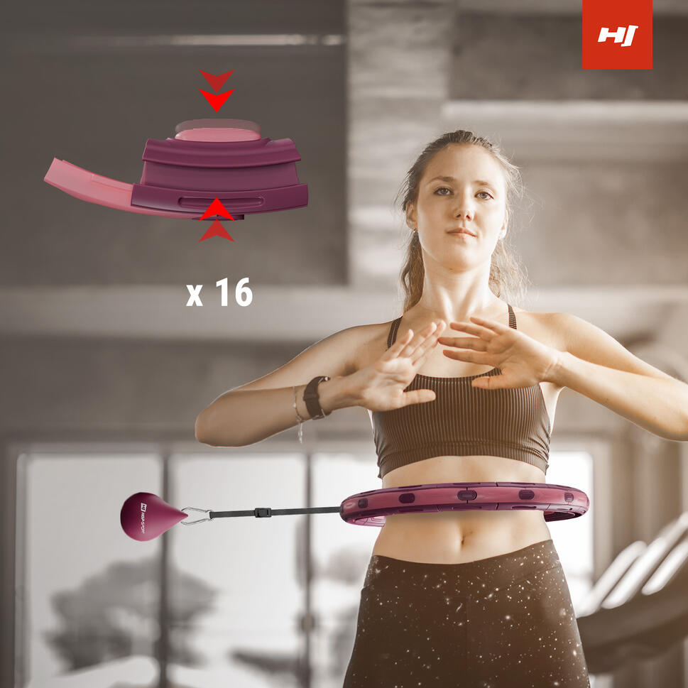 Hula hop do ćwiczeń Hop-Sport HS-C113HH z obciążeniem i licznikiem HOP ...