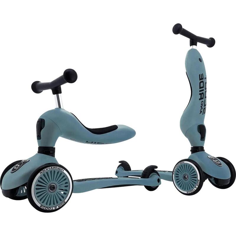 SCOOT AND RIDE Loopfiets en step in één Highwaykick 1 - Steel | Decathlon