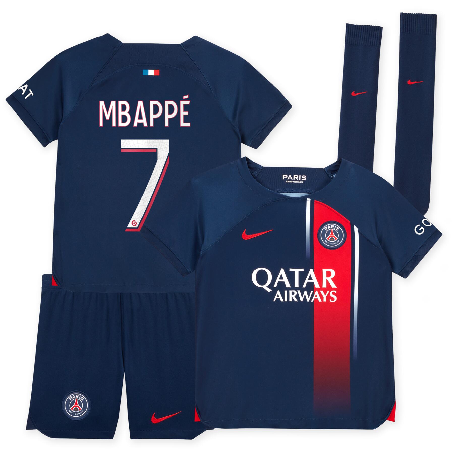 Paris Saint-Germain Kid's Mini Kit Nike Home Mbappe 7 edition NIKE ...