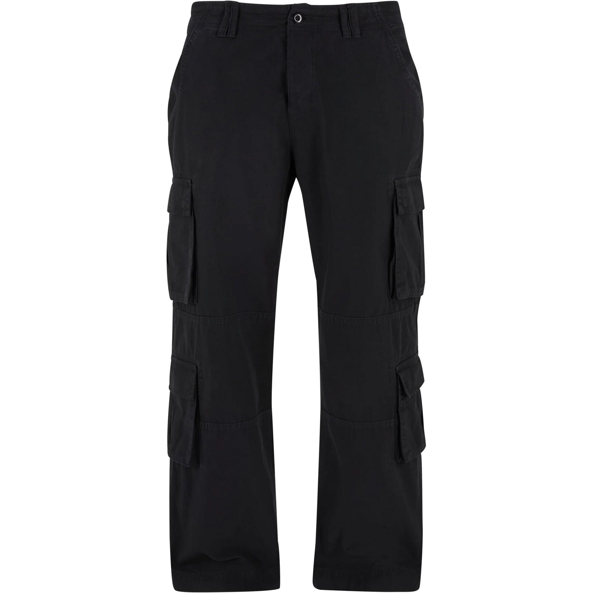 Mens Double Pocket Cargo Trousers (Black) URBAN CLASSICS | Decathlon