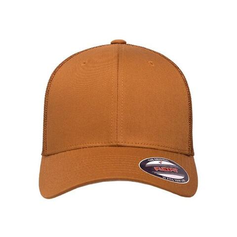 Casquette Trucker Motif/style Maille (Caramel) FLEXFIT | Decathlon