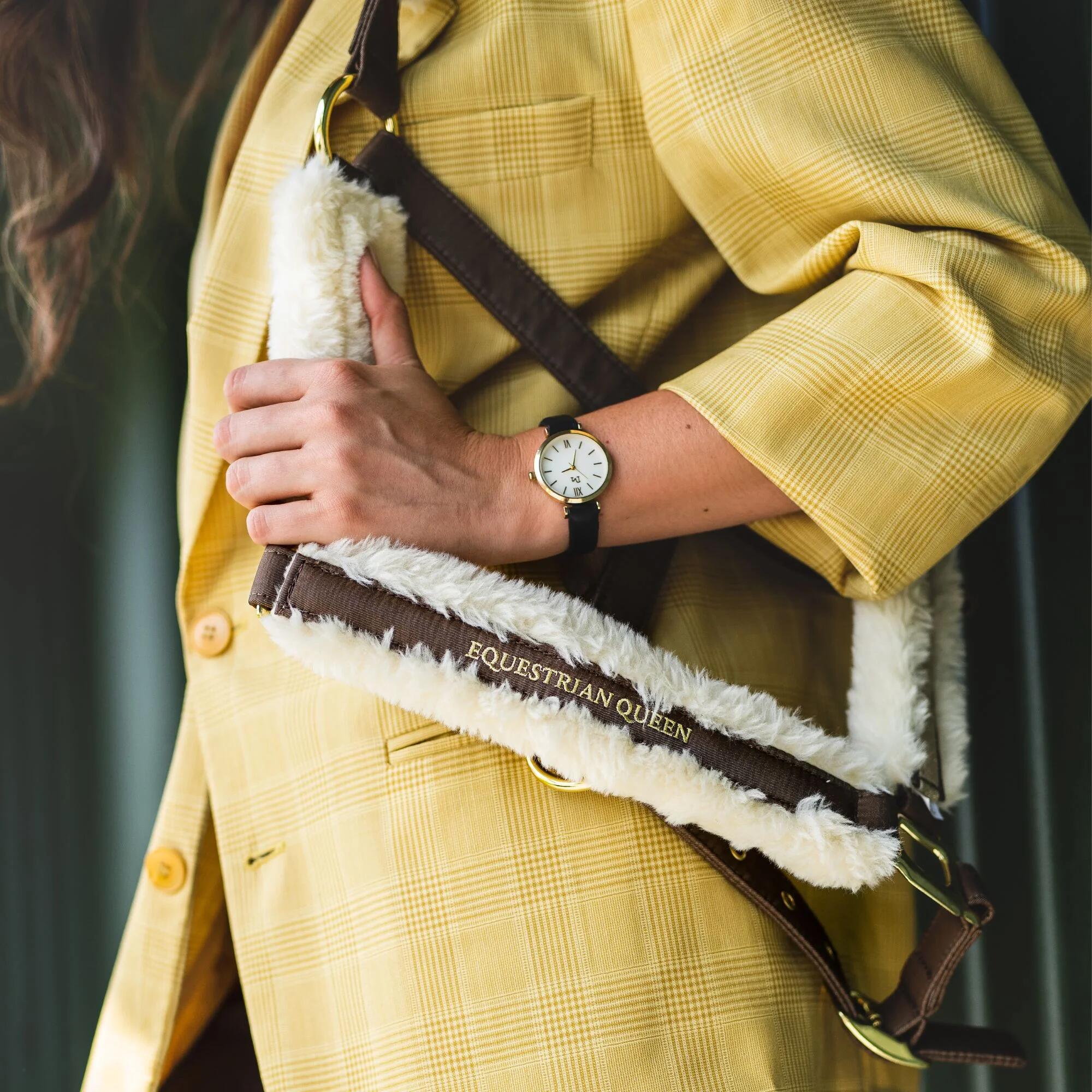 Halster voor paarden EQUESTRIAN QUEEN Riga 24AW zwart/bruin | Decathlon