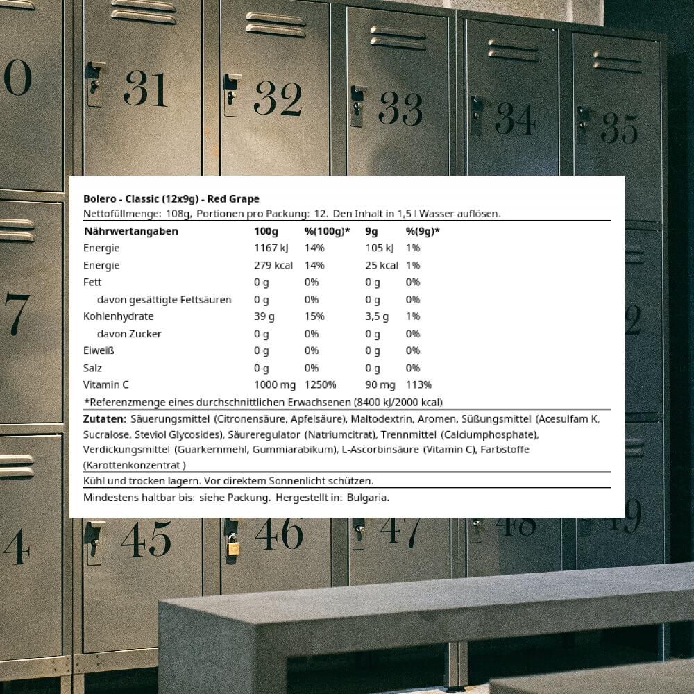 Bolero Classic (12x9g) Red Grape - Intra- & Post-Workout - Intra ...