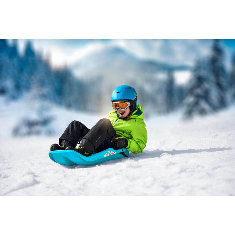 Lot de 5 luges pour enfant avec freins intégrés - Bleu turquoise POWER SHOT | Decathlon