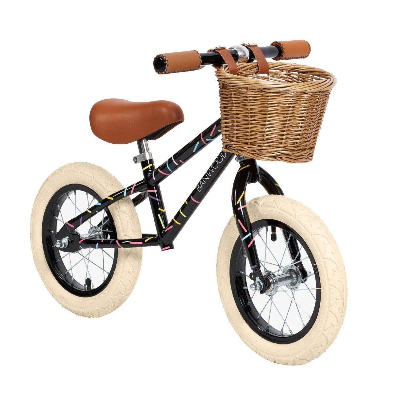 LOOPFIETS ZWART STAAL OUTDOOR FIETSEN 3-5 JAAR EVENWICHTONTWIKKELING ...